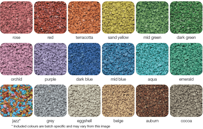 CSBR and EPDM Colour Range - PLJ Group Australia